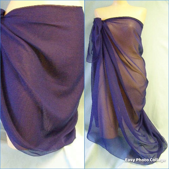 Cocktail Italian Pareos | Swim | Italian Solid Navy Pareo Sarongs Wrap ...